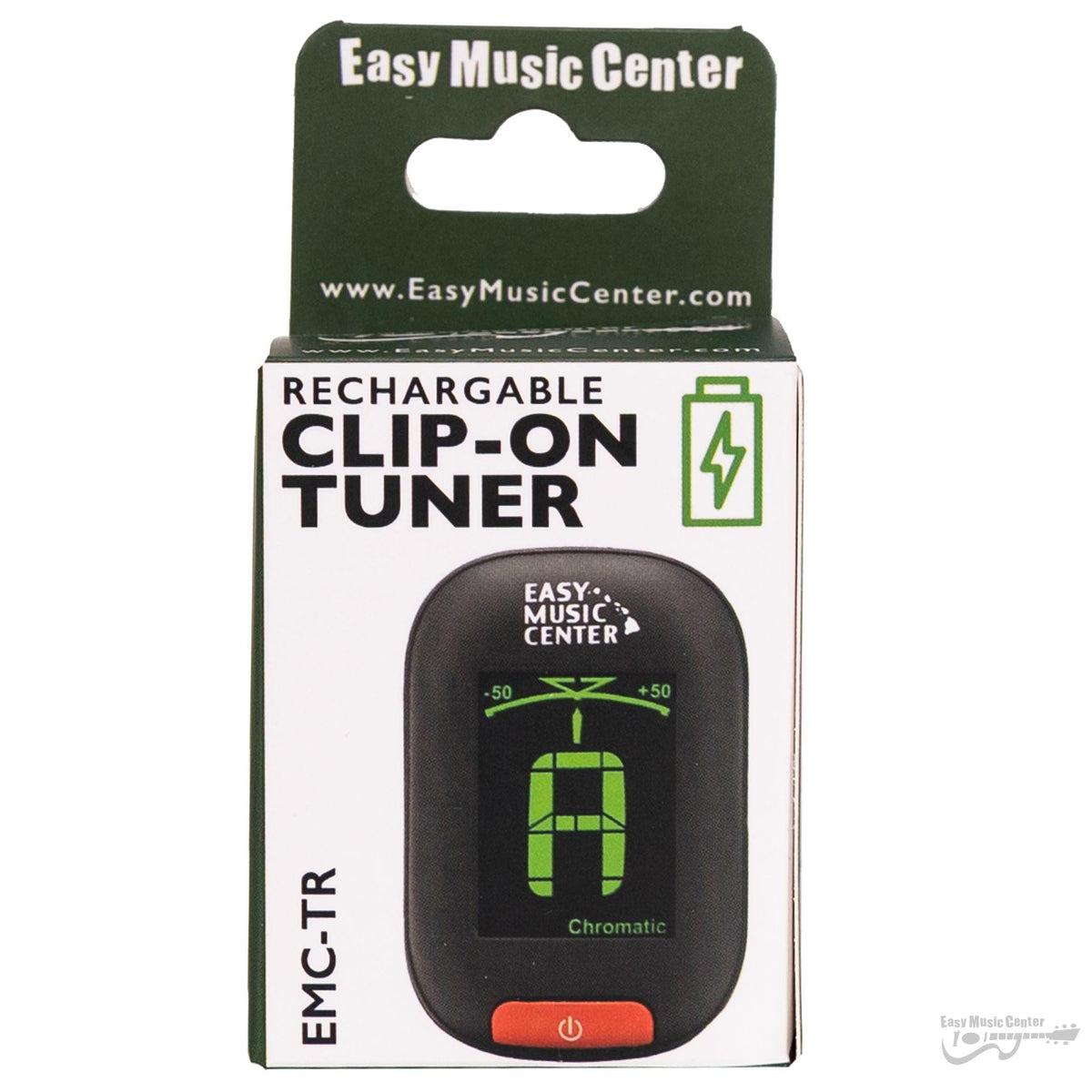 Easy Music Center EMC-TR EMC Clip-on Rechargeable Tuner, USB-C