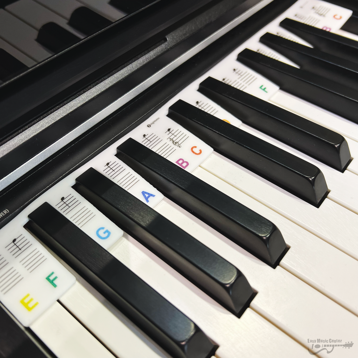EMC KEY-LABEL-61 61-key Silicone Piano Keyboard Note Labels – Easy ...