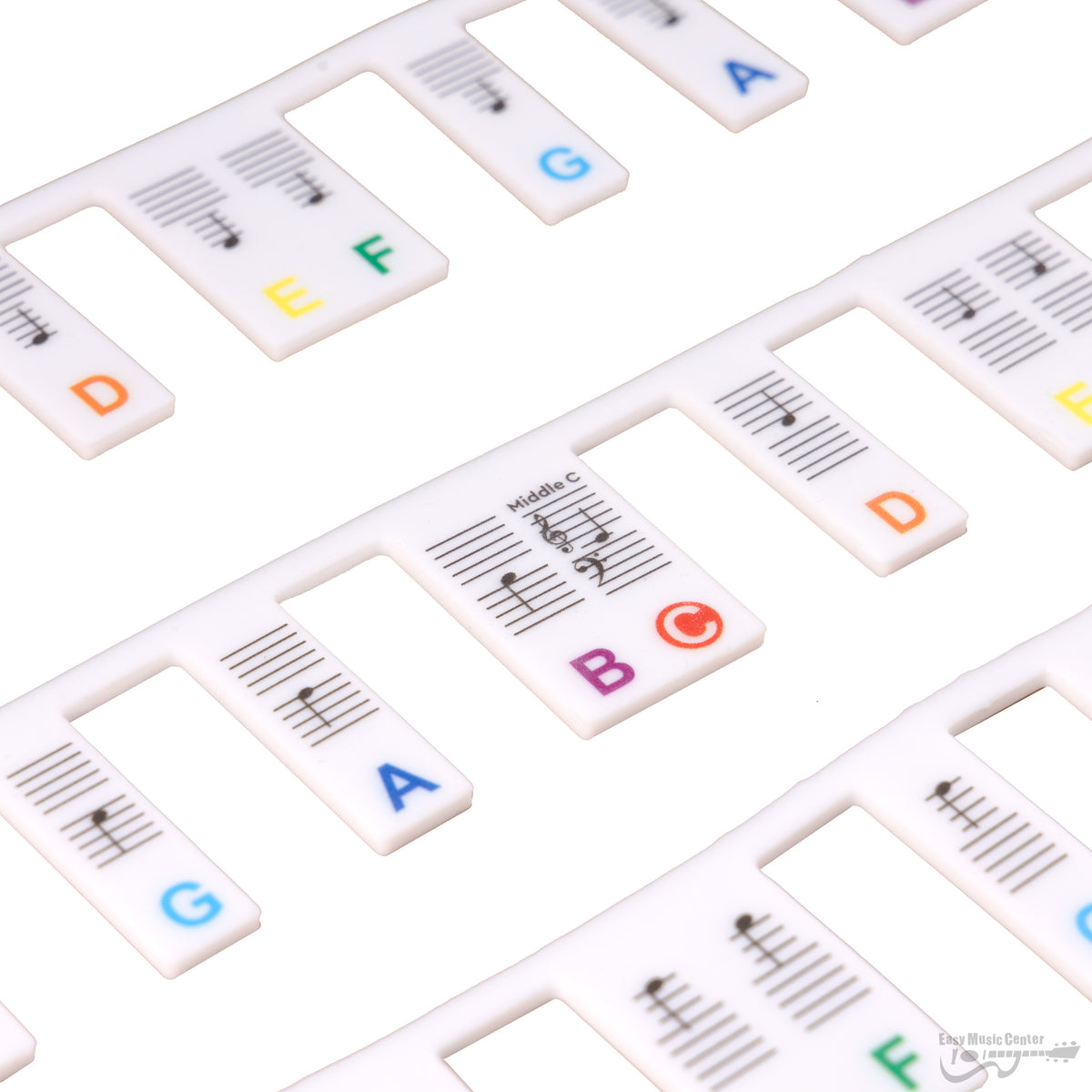 EMC KEY-LABEL-88 88-key Silicone Piano Keyboard Note Labels – Easy ...