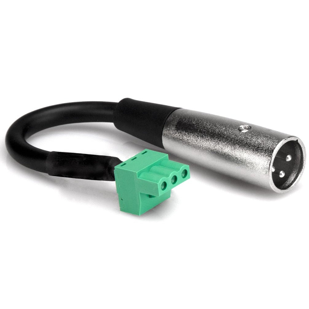 Hosa PHX-206M-BULK Phoenix Adapter, PHX3F to XLR3M, 6 in (Loc:1O ...